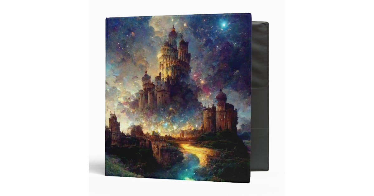 Magical Fantasy Castle 3 Ring Binder | Zazzle