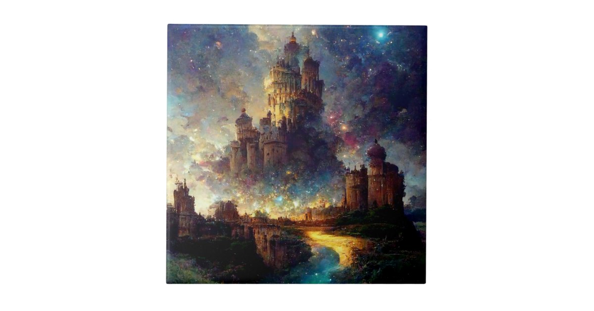 Magical Fantasy Castle Ceramic Tile | Zazzle