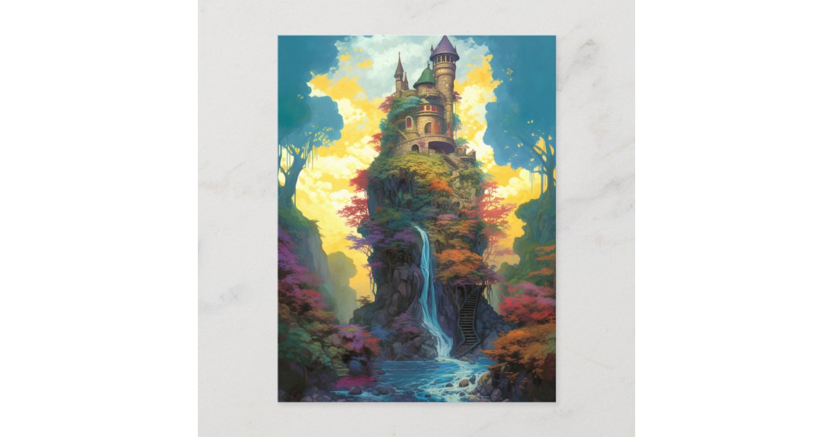 Magical Fantasy Castle Postcard | Zazzle