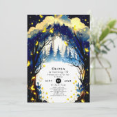 Magical Firefly Woodland Birthday Invitation | Zazzle