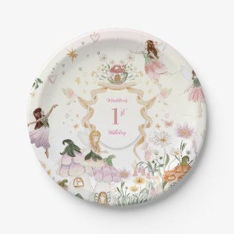Magical Floral Fairy Birthday Party Paper Plates | Zazzle
