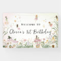 Magical Floral Fairy | Birthday Welcome Banner | Zazzle