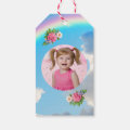 Magical Floral Unicorn Thank You Photo Party Gift Tags | Zazzle
