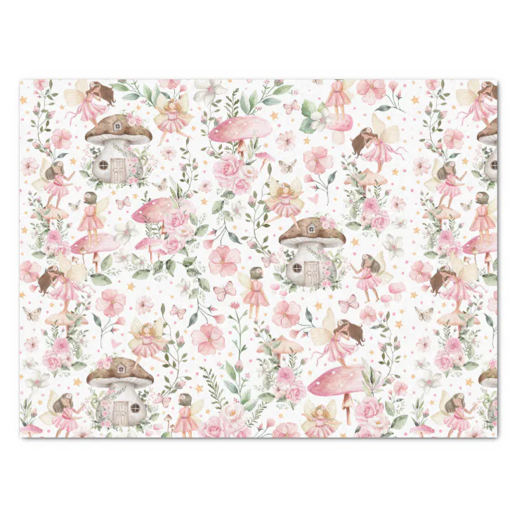 Magical Forest Fairy Themed Garden Tea Party Tissue Paper | Zazzle