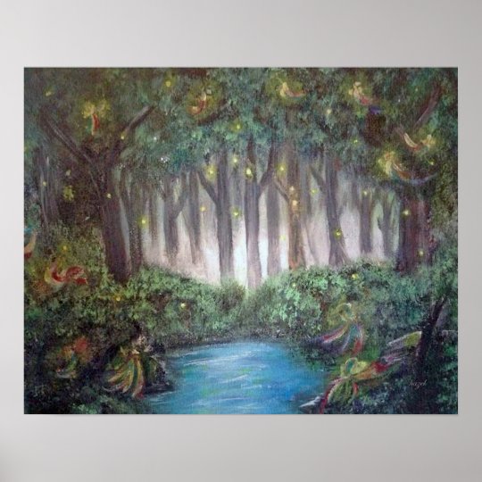Magical Forest, From Original Painting, Poster | Zazzle.com
