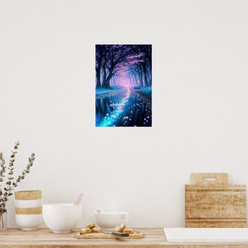 Magical Forest, Mystery of the Blue Light Poster | Zazzle