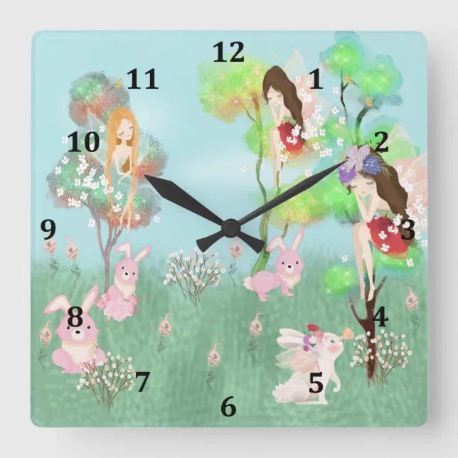 Magical Garden Kids Clock | Zazzle