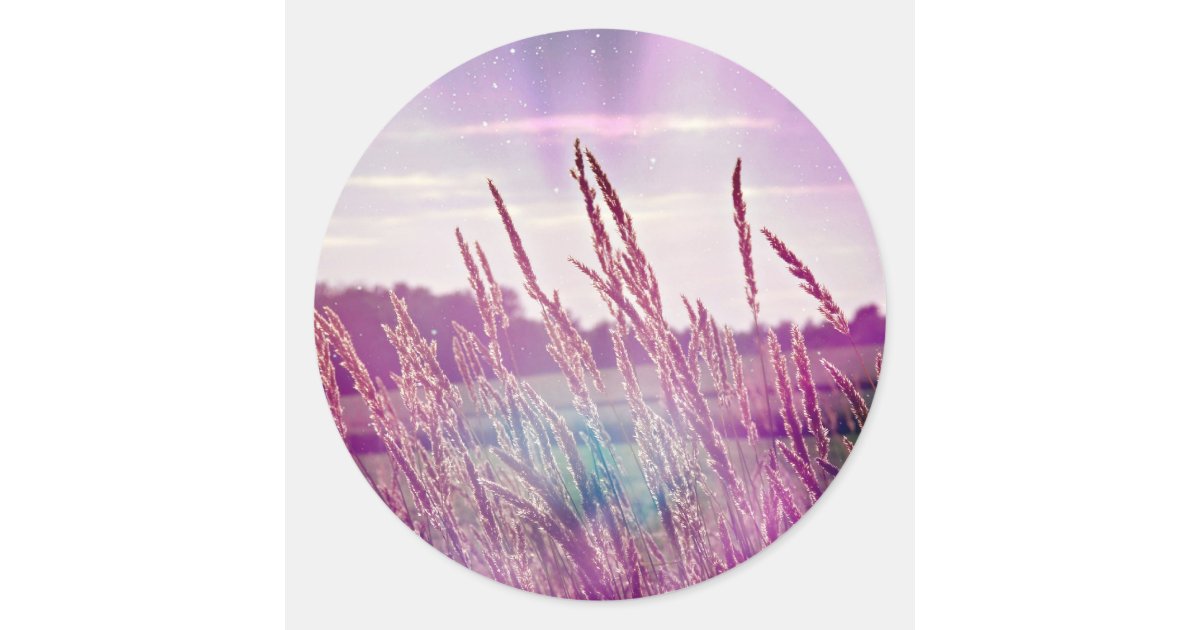 Magical Grass Classic Round Sticker | Zazzle