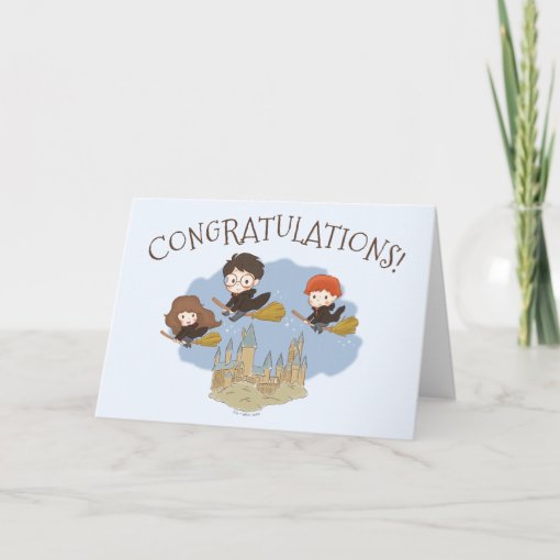 Magical Harry Potter and Hogwarts Congratulations Card | Zazzle
