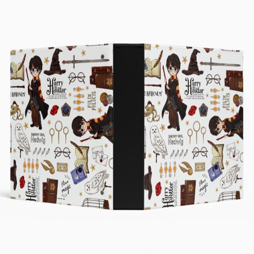 Magical HARRY POTTER™ Watercolor 3 Ring Binder | Zazzle