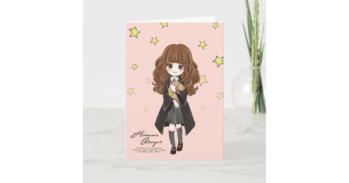 Magical Hermione Granger Watercolor Card | Zazzle
