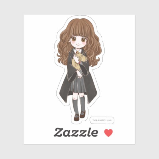 Magical Hermione Granger Watercolor Sticker | Zazzle
