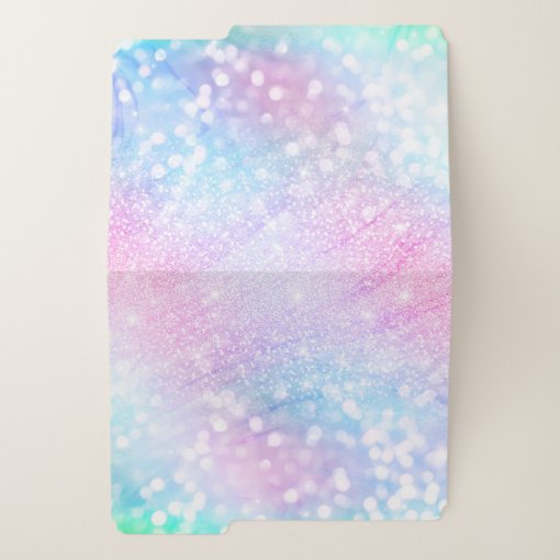 Magical Iridescent Glitter Sparkles Pink Design File Folder | Zazzle