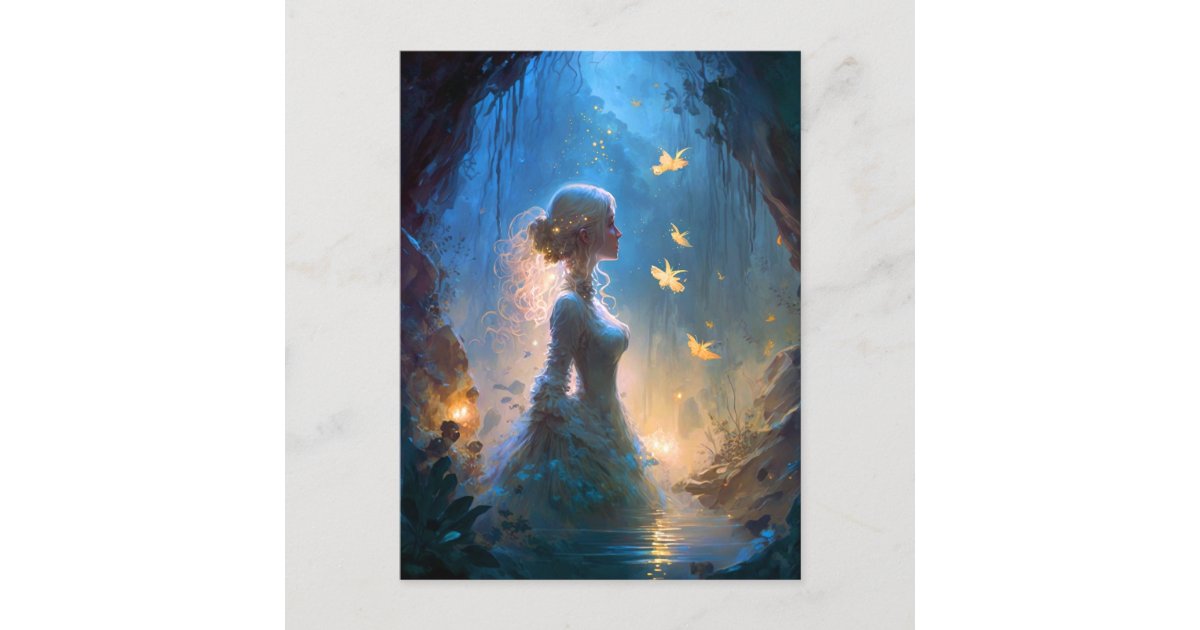 Magical Lady In Water Fantasy Art Postcard | Zazzle