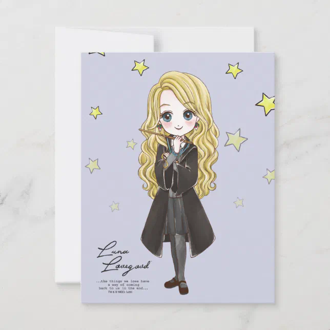 Magical Luna Lovegood Watercolor Note Card | Zazzle