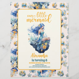 Magical Mermaid Birthday Party Flyer | Zazzle