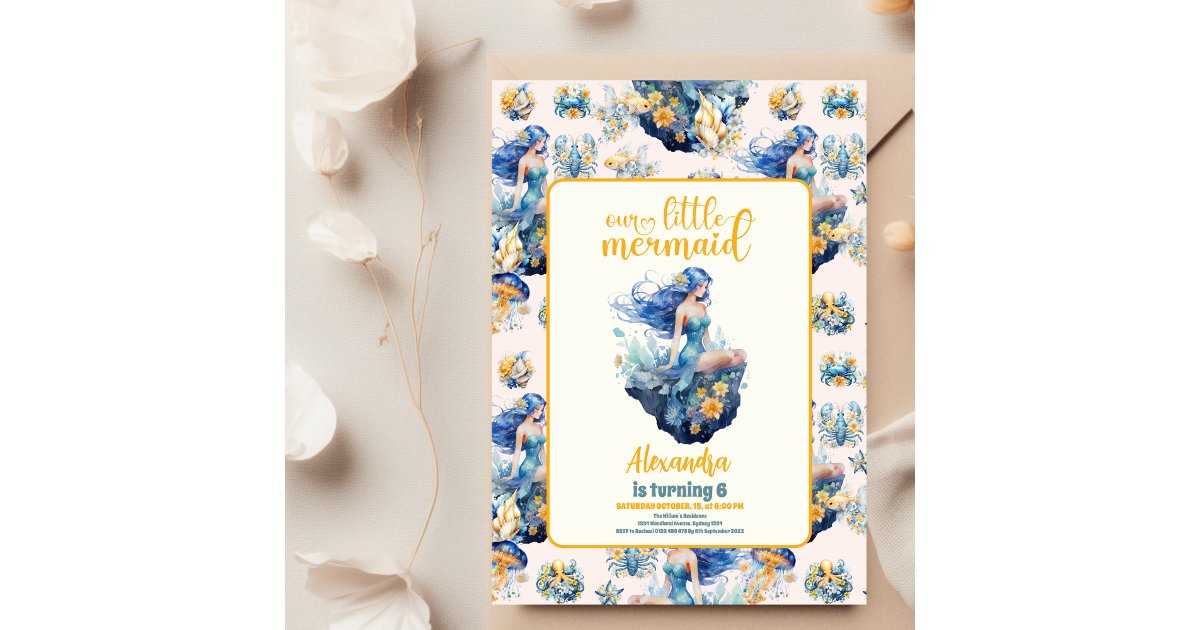Magical Mermaid Birthday Party Flyer | Zazzle