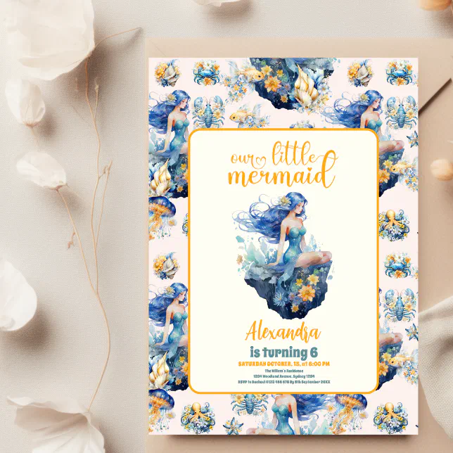 Magical Mermaid Birthday Party Flyer | Zazzle