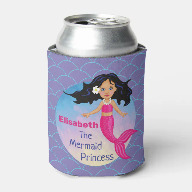 Magical Mermaid Under The Sea Birthday Can Cooler | Zazzle