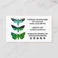 Magical MOTHS Esthetician Beauty Salon Green Business Card | Zazzle