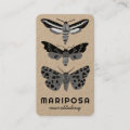 Magical MOTHS Esthetician Beauty Salon Kraft Business Card | Zazzle