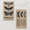 Magical MOTHS Esthetician Beauty Salon Kraft Business Card | Zazzle