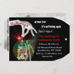 Magical Night Halloween Invitation VIP Pass | Zazzle