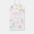 Magical Pastel Unicorn Rainbow Birthday Party Gift Tags | Zazzle
