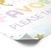 Magical Rainbow Unicorn / Favors Birthday Party Poster | Zazzle