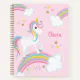 Magical Rainbow Unicorn Pink Personalized Kids Notebook | Zazzle