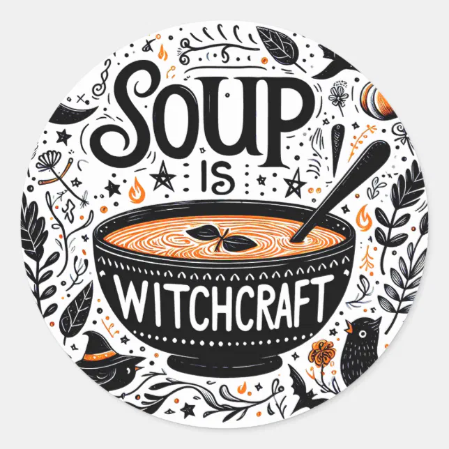 Magical Soup Sticker - Kitchen Witch | Zazzle