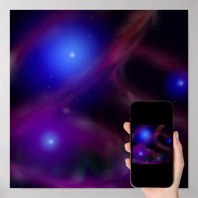 Magical Space Stars Digital Painting Poster | Zazzle