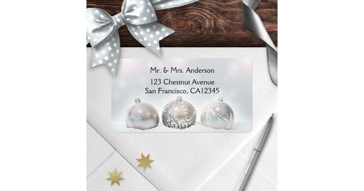 Magical Sparkling Lights Christmas Address Label | Zazzle