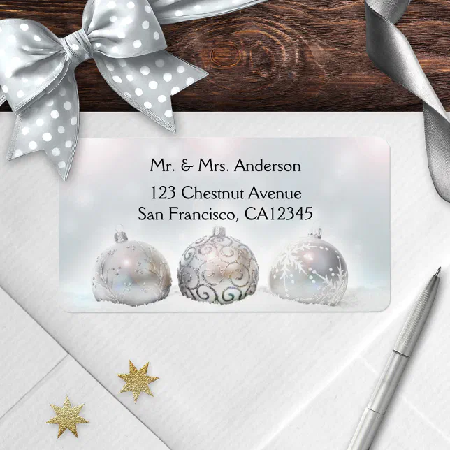 Magical Sparkling Lights Christmas Address Label | Zazzle