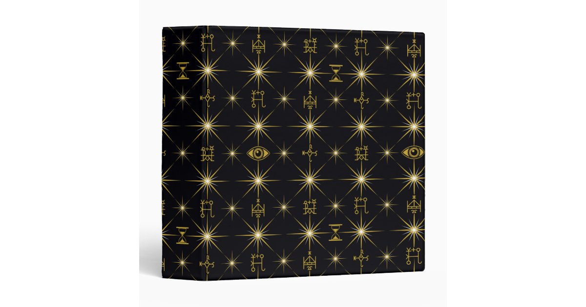 Magical Symbols Pattern 3 Ring Binder | Zazzle