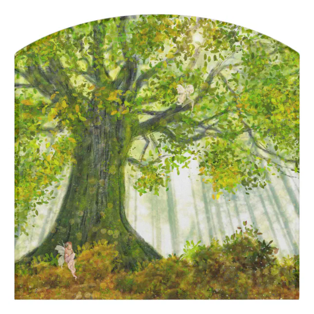 Magical Tree Fantasy Fairy Forest Door Sign | Zazzle