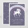 Magical Unicorn Numbered Birthday Invite | Zazzle