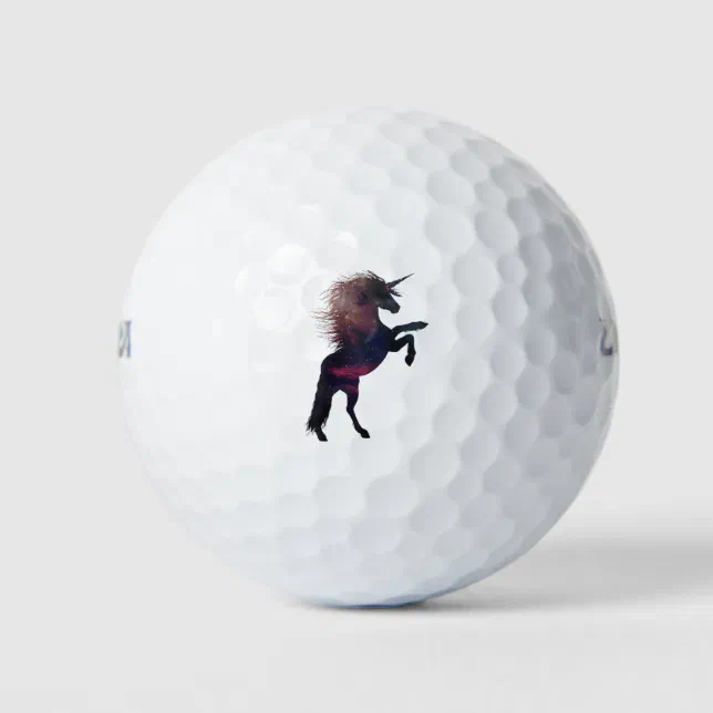 Magical Unicorn Space Nebula Golf Balls | Zazzle