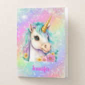 Magical Unicorn Sparkle Rainbow Pocket Folder | Zazzle