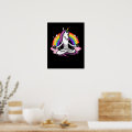 Magical Unicorn Yoga Zen Meditation Rainbow Poster | Zazzle