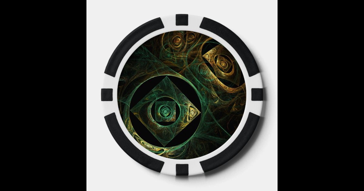 Magical Vibrations Abstract Fractal Art Design Poker Chips | Zazzle