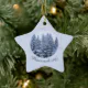 Magical winter forest - custom Ceramic Ornament | Zazzle