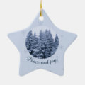 Magical winter forest - custom Ceramic Ornament | Zazzle