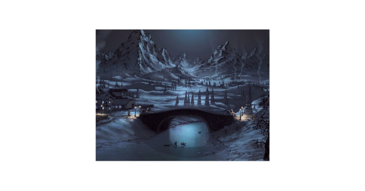 Magical Winter Nights Post Card | Zazzle.com