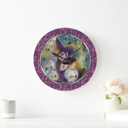 Magical Witch art Wall Clock | Zazzle