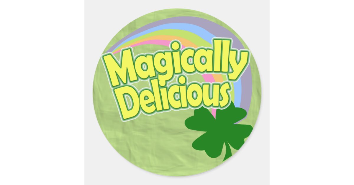 Magically Delicious Classic Round Sticker | Zazzle