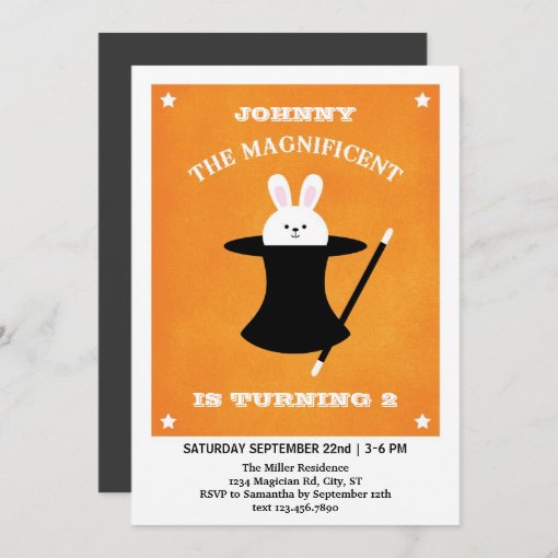 Magician Birthday Party Invitation | Zazzle