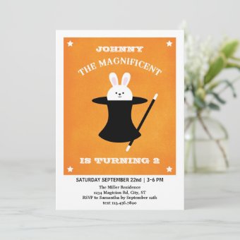 Magician Birthday Party Invitation | Zazzle