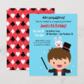 Magician Boy Kids Magic Birthday Party Invitation | Zazzle