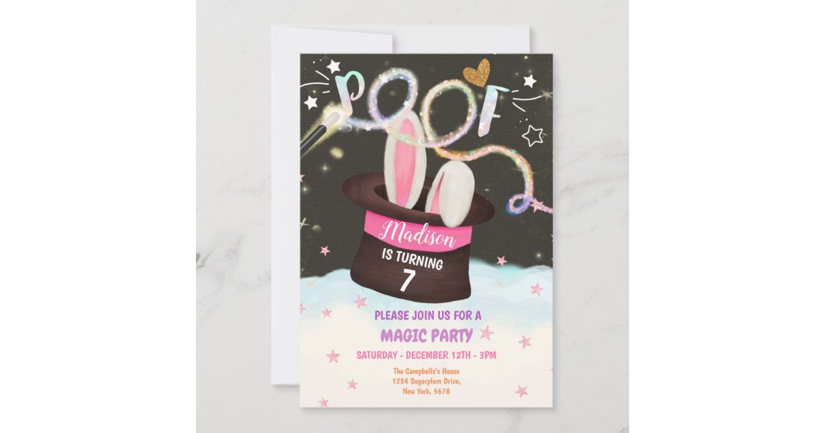 Magician Party invitation | Zazzle